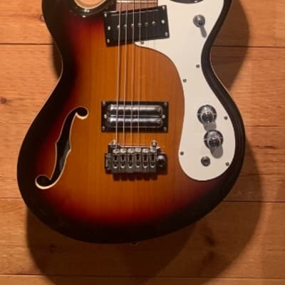 1966 Conrad Teisco Three Pickup Baritone Sunburst New Gigbag | Reverb