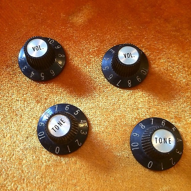 Gibson Witch hat knobs 1960-1970s original vintage quad 4 set | Reverb