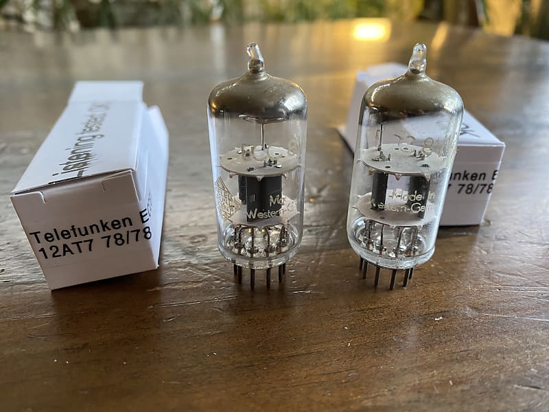 Telefunken ECC81 12AT7 PAIR new tubes test new diamond bottom | Reverb