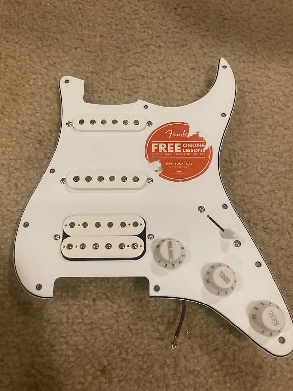 Squier Stratocaster loaded pickguard hss | Reverb