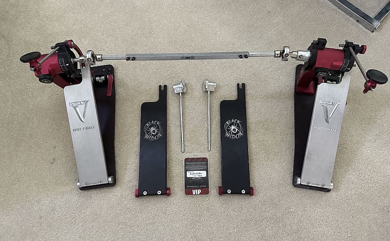 Trick Pro1-V Black Widow Double Pedal 2018 - Black and Red | Reverb