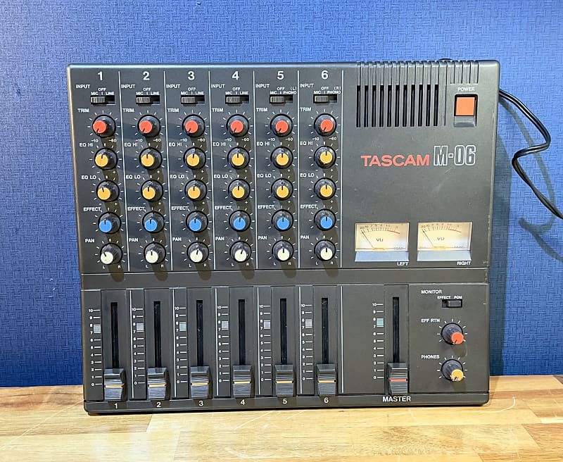 [Excellent] TASCAM M-06 80s 6 Channel All Stereo Mixer Very | Reverb