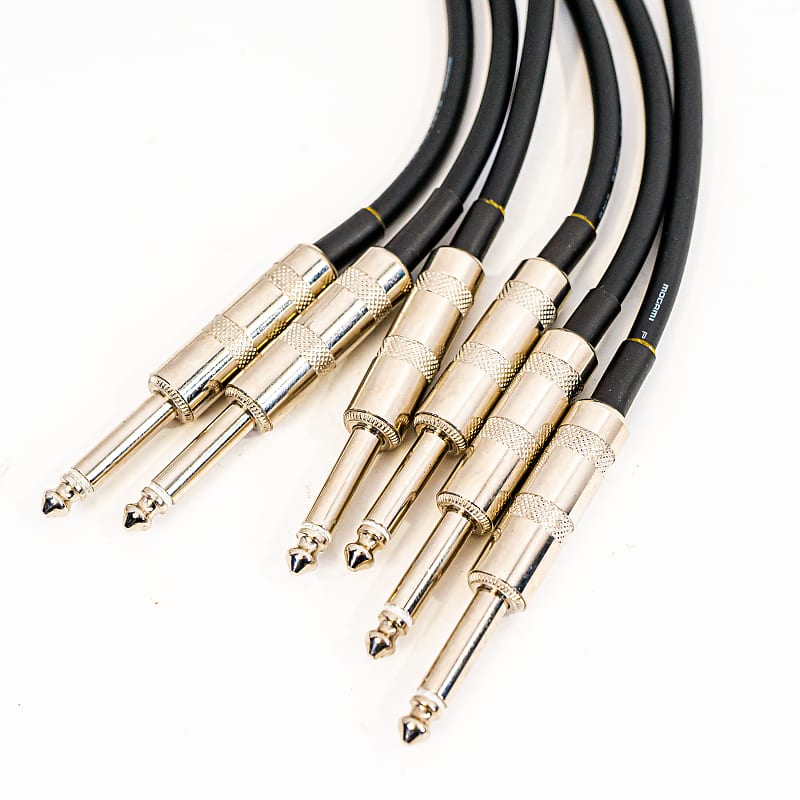 Mogami TS to TS 1/4" Instrument Cables - Set of 6 - 5ft each | Reverb