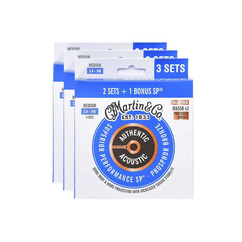 Martin MA550 Authentic Acoustic SP 92/8 Phosphor Bronze | Reverb