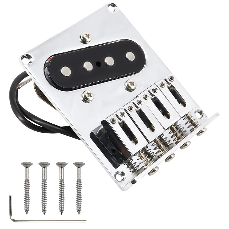 4 String Guitar Bridge Assembly with Pickup for Telecaster | Reverb