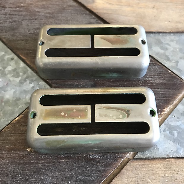 Real Life Relics Gretsch Aged Nickel Filtertron Pickup Covers | Reverb