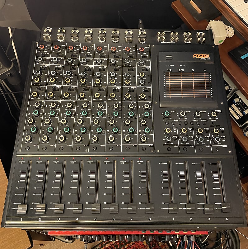 FOSTEX Model 450 8 Channel Mixing Console / Mixer 1987 With | Reverb