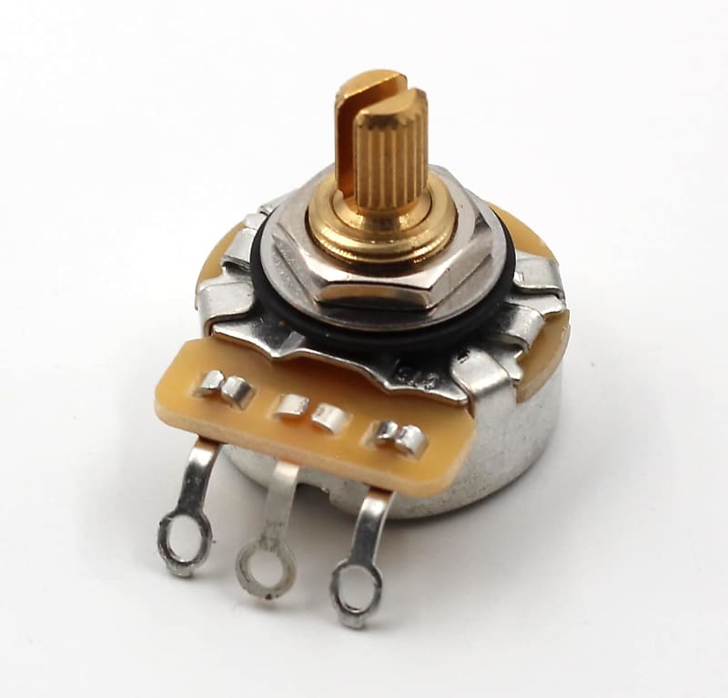 CTS 250k Pot for Guitars, Bass, Split Shaft, 450g, 10% Audio | Reverb