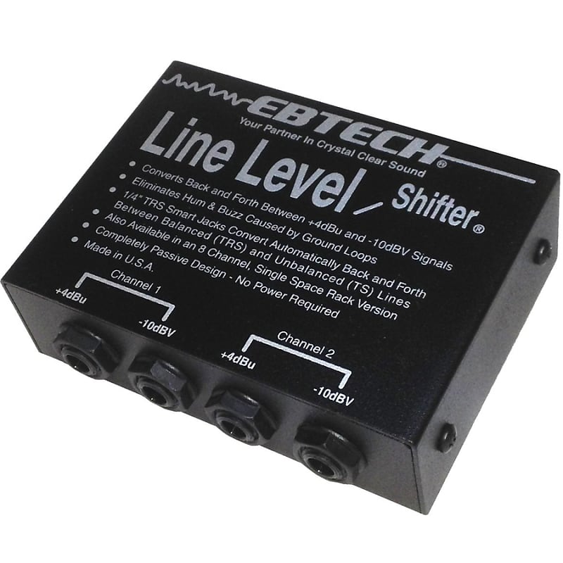 Ebtech LLS-2 Dual Channel Line Level Shifter/Hum Eliminator | Reverb