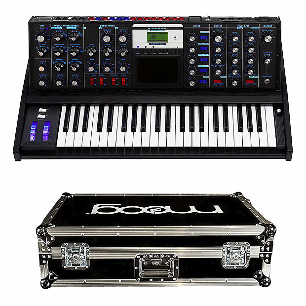 Moog Minimoog Voyager Electric Blue with Flashing Pitch & Mod | Reverb