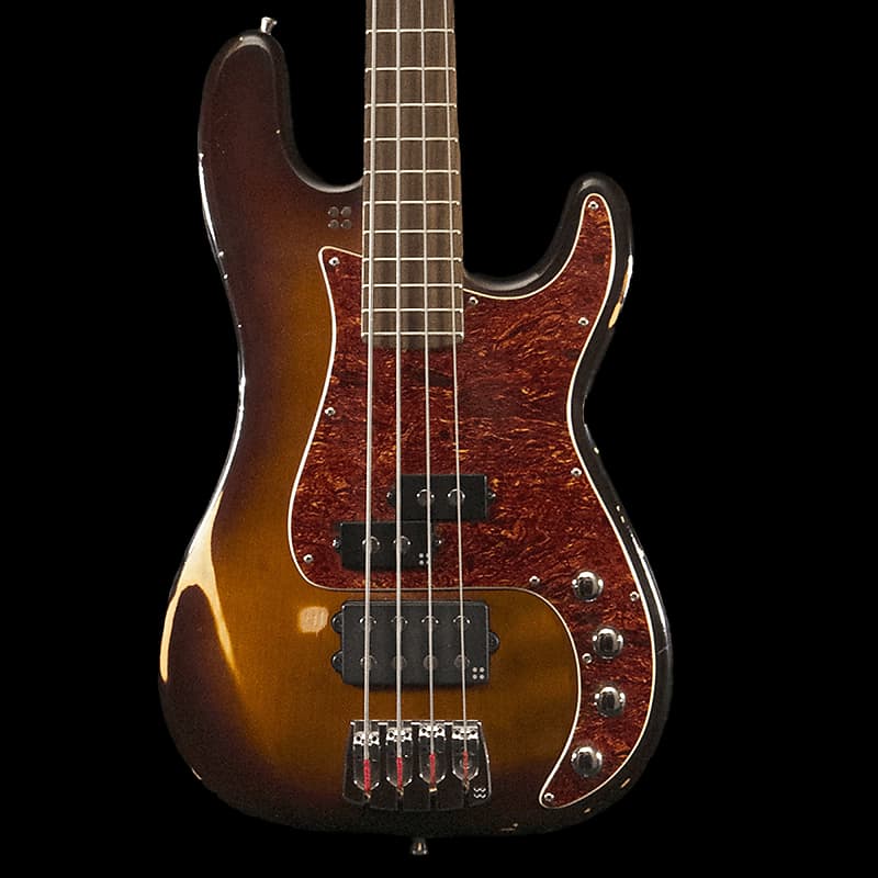 Sandberg California Active Bass Relic Guitar in Sunburst, | Reverb