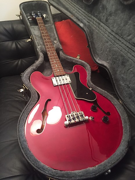 1991 Epiphone Rivoli bass guitar - with case | Reverb