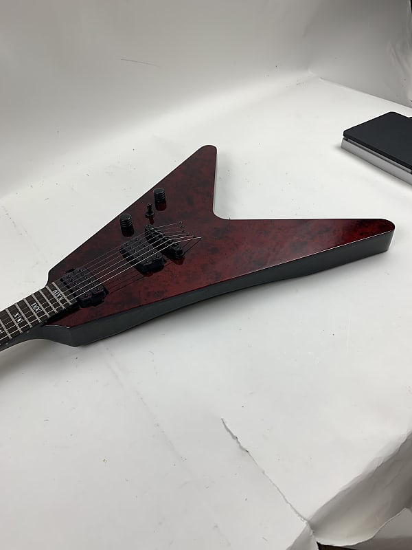 Schecter V-1 Apocalypse Red Reign Electric Guitar Prototype | Reverb