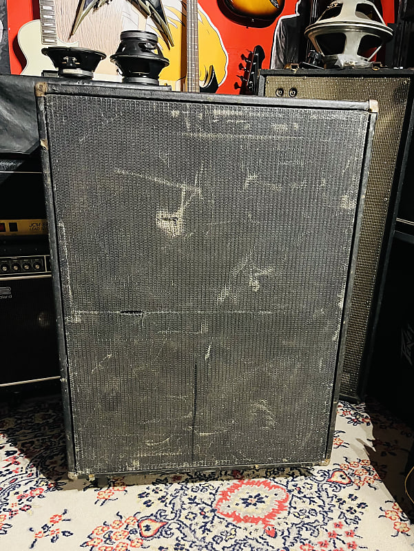 1976 Fender Bassman 100 4x12 Pyramid Speaker Cabinet | Reverb