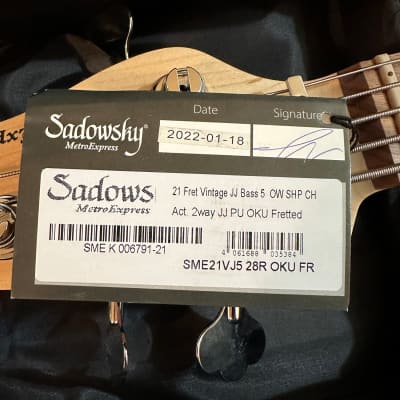 Sadowsky Metro Express 21-Fret Vintage J/J 5 String White | Reverb