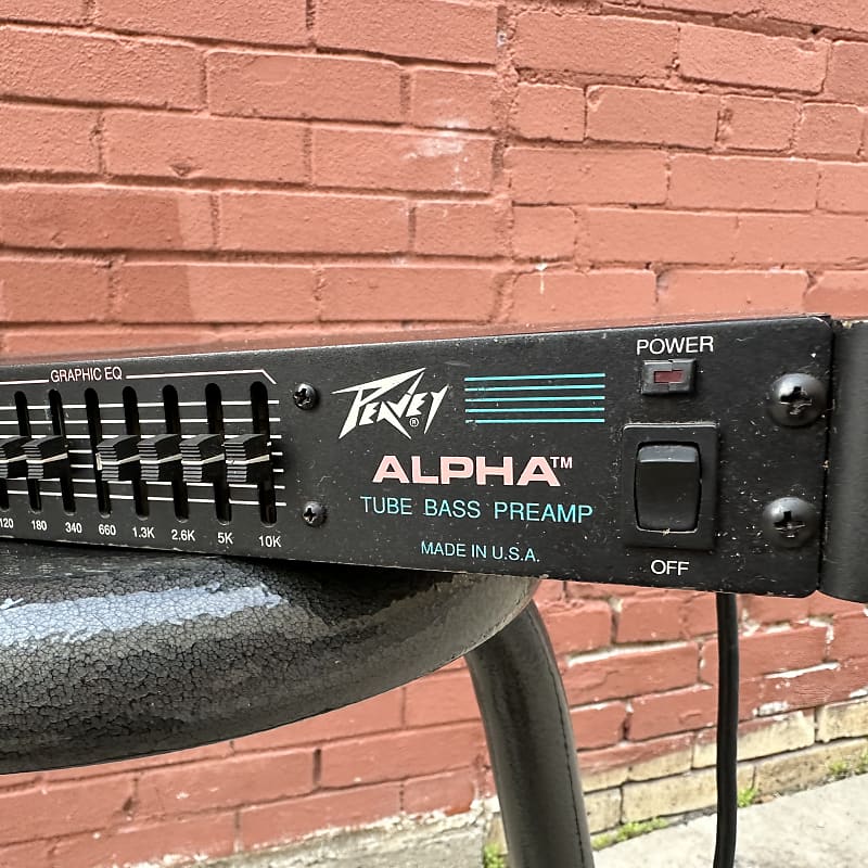 Peavey Alpha Tube Bass Preamp 1990’s - Black and Teal | Reverb