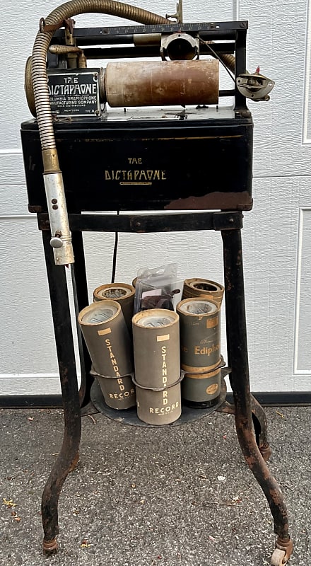 Edison Vintage Early 1900's Edison Dictaphone with Wax | Reverb
