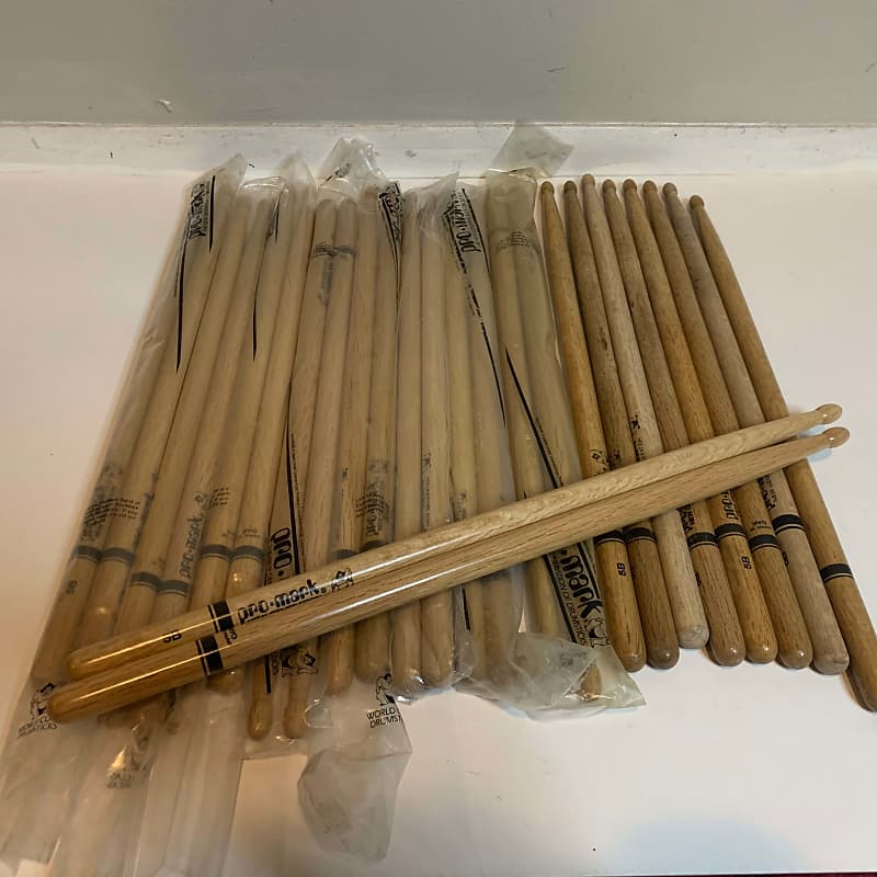 13 PAIRS! Pro-Mark 5B Oak Drum Sticks | Reverb