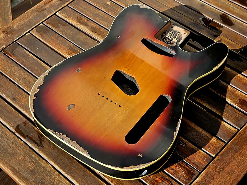 Relic Telecaster Nitro 3 Tone Sunburst 2pc Alder | Reverb