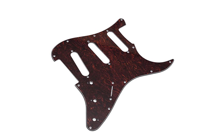 Stratocaster Pickguard SSS Red Tortoise 3Ply | Reverb