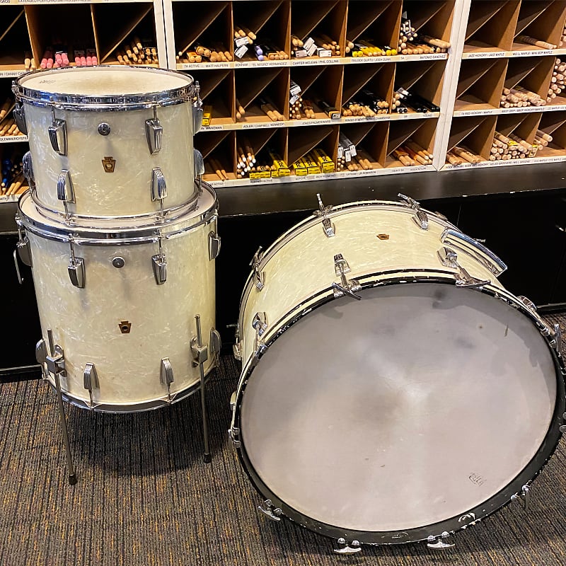 1950's WFL Maple/Mahogany Shell Pack - White Marine Pearl | Reverb