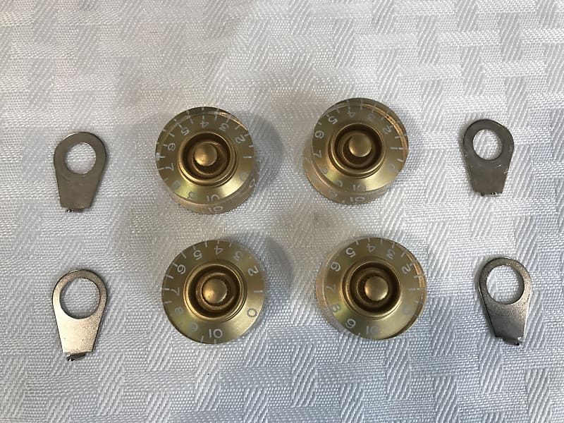 Gibson Speed Knobs, Gold, with Washer Pointers, Qty. 4, Free | Reverb