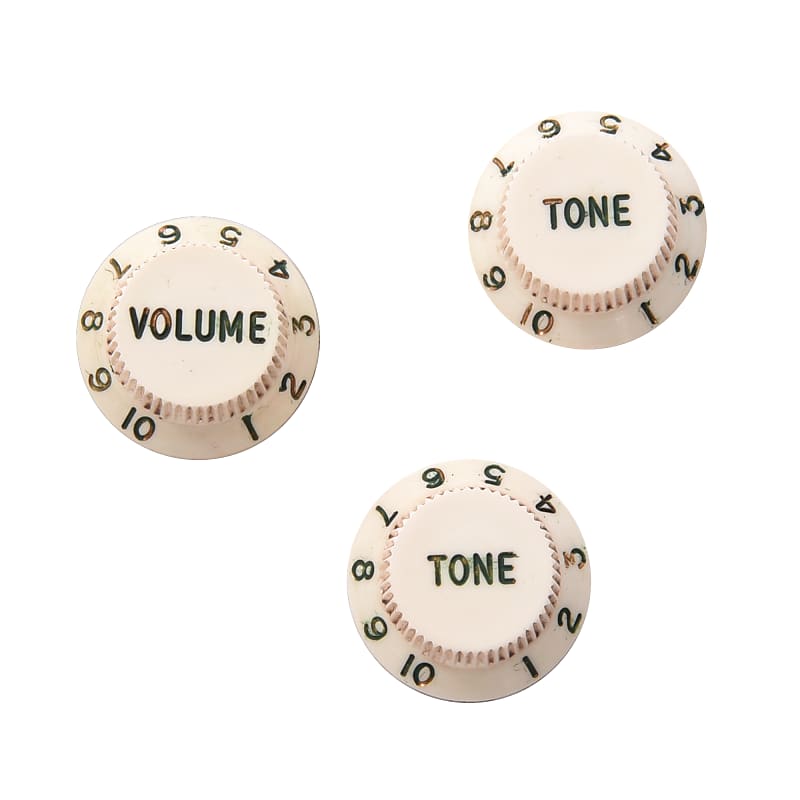 GuitarSlinger Original Strat Knobs Aged Parchment | Reverb