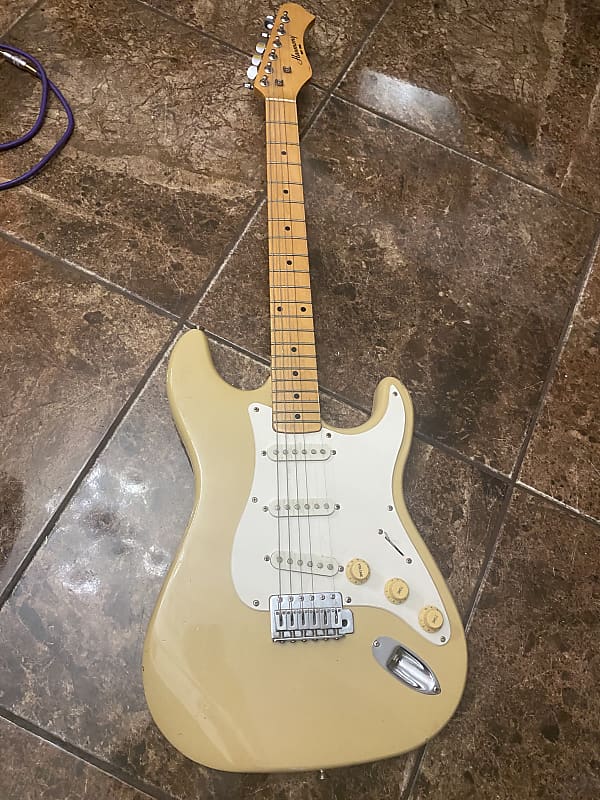 Harmony H80T 1980s - Cream Strat Style Stratocaster Electric | Reverb