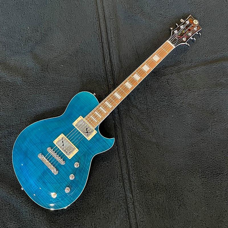 Reverend Roundhouse FM Turquoise 7lbs, 7oz S#46254 | Reverb