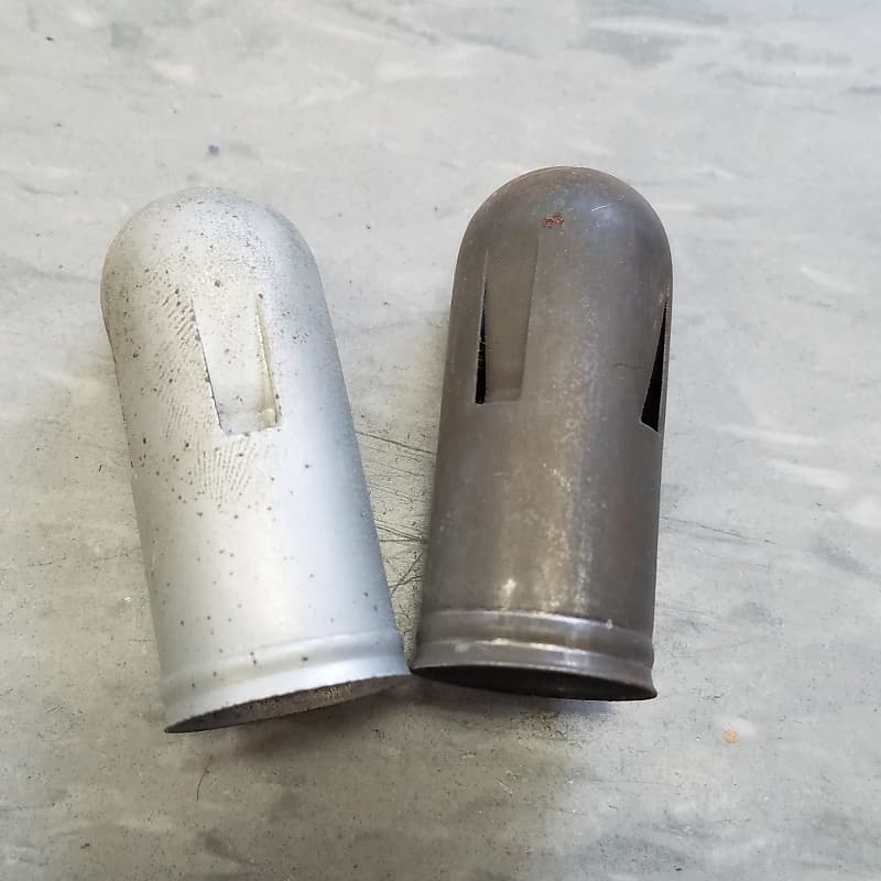 Unknown Pair (2) Tube Shields 6AU6 7-pin 4-Pinch 420-05 | Reverb