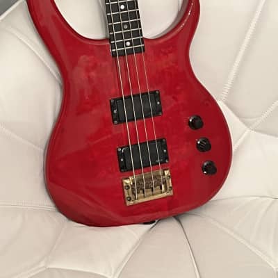 Modulus -custom neck-thru, short scale - Trans-red | Reverb