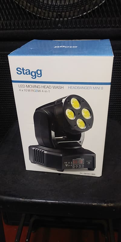 NEW! Stagg Headbanger Mini 8 LED Moving Head DJ/Stage Wash | Reverb