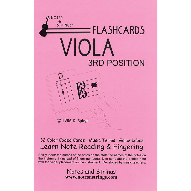 Notes & Strings Notes & Strings Viola 3rd Position 5.5"X8.5" | Reverb