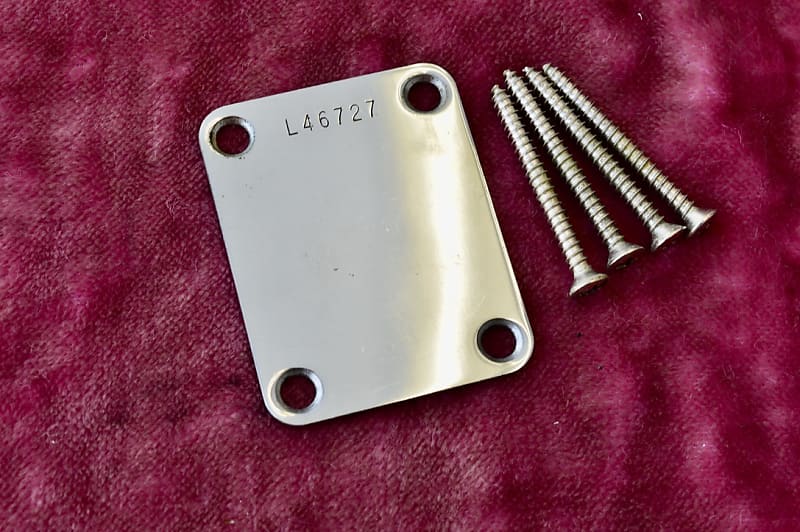Vintage 1964 Fender PRE-CBS Stratocaster L-series Neckplate | Reverb