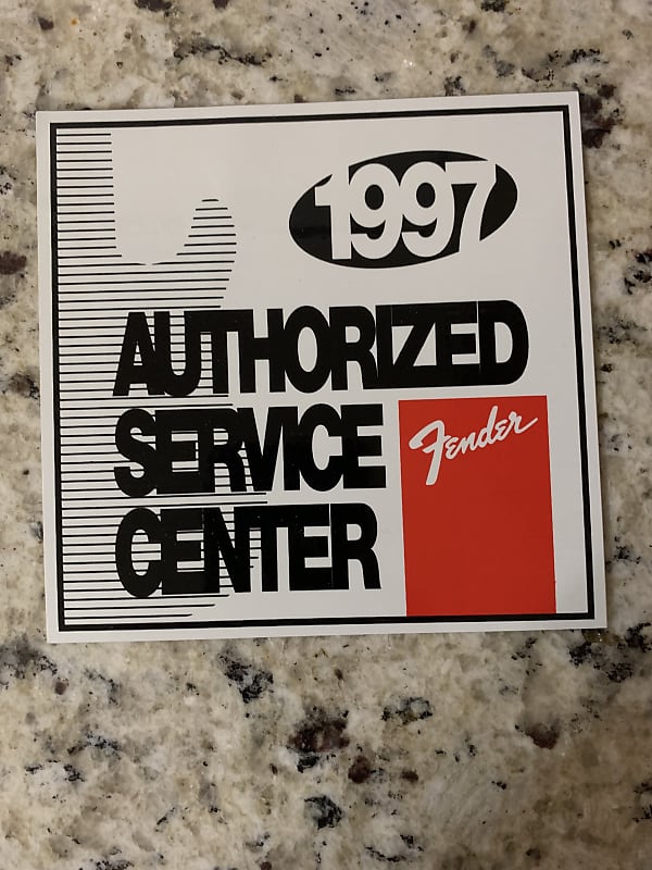 Fender Authorized Service Center Sticker 1997 | Reverb