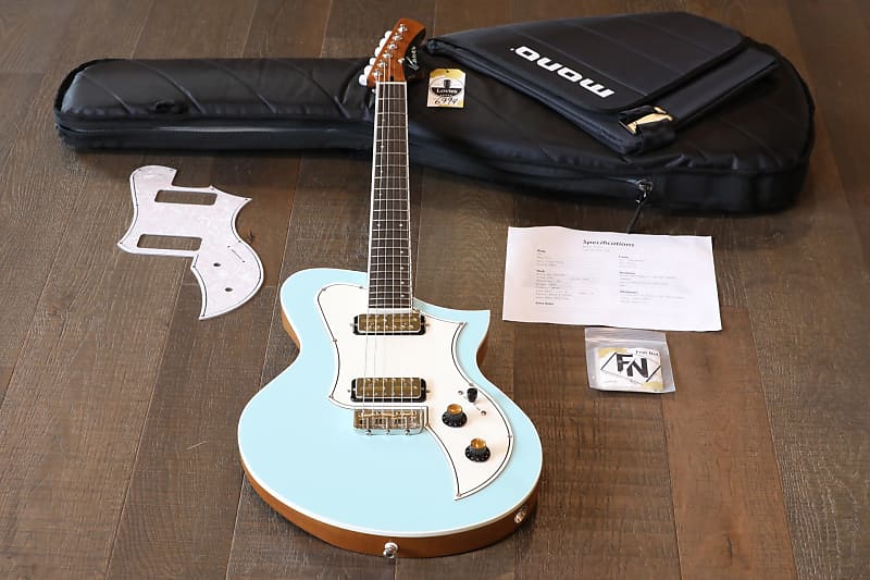 MINTY! 2022 Kauer Korona Electric Guitar Daphne Blue + Gig | Reverb