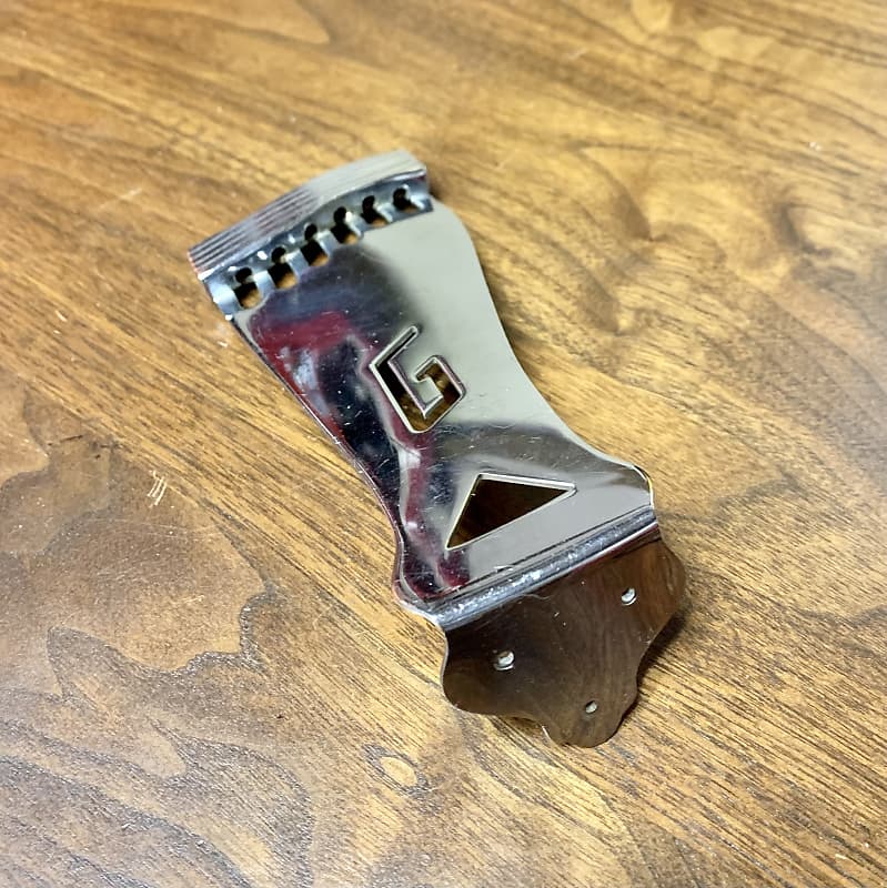 Gretsch G logo jet tailpiece c 1950’s Chrome original vintage | Reverb