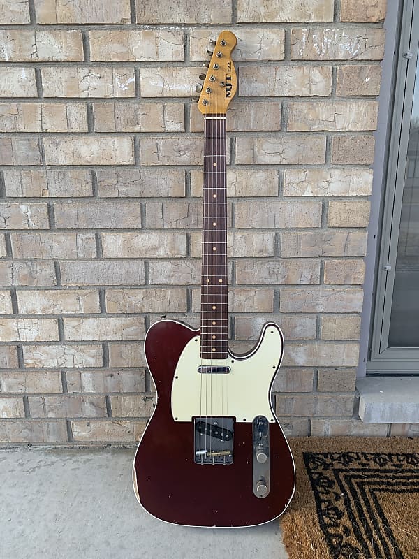 MJT Double Bound Telecaster Aged Candy Apple Red | Reverb