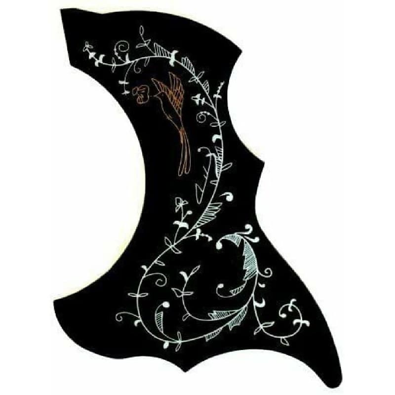 Black Hummingbird Acoustic Guitar Pickguard Self Adhesive | Reverb
