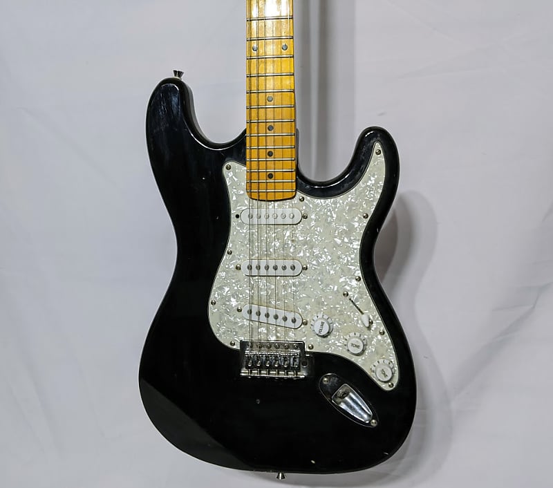 Spectrum Strat Style Electric Guitar - Black Finish / Pearl | Reverb