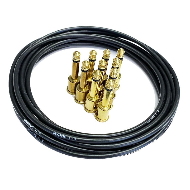 George L's Pedalboard Effects Cable Kit Black Cable .155 | Reverb
