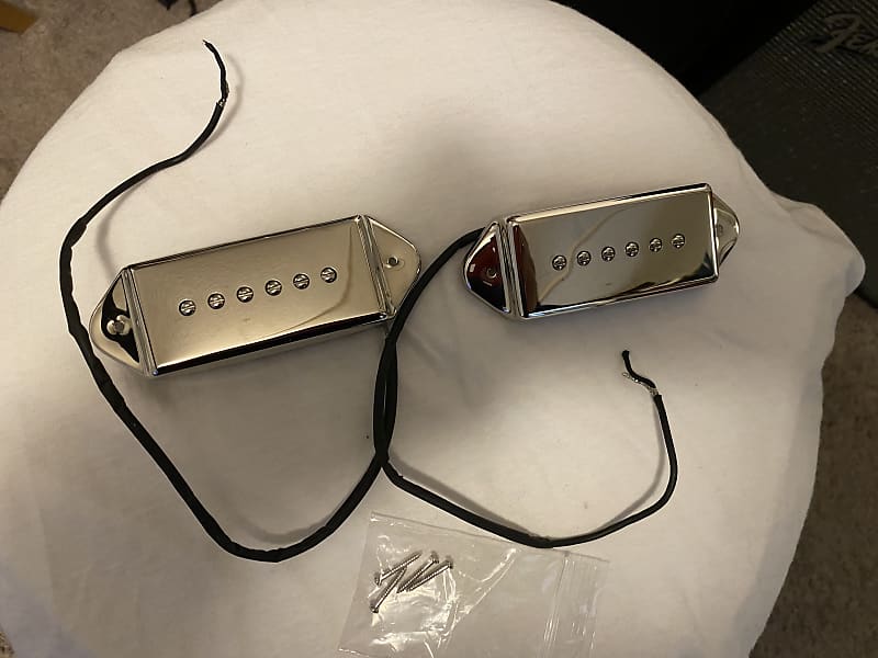 Epiphone P90 Pro Chrome Dogear Pickup Set Neck and Bridge | Reverb