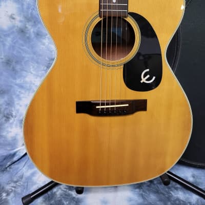 Vintage 1970's Epiphone Blue Label FT-132 Natural Flat Top | Reverb