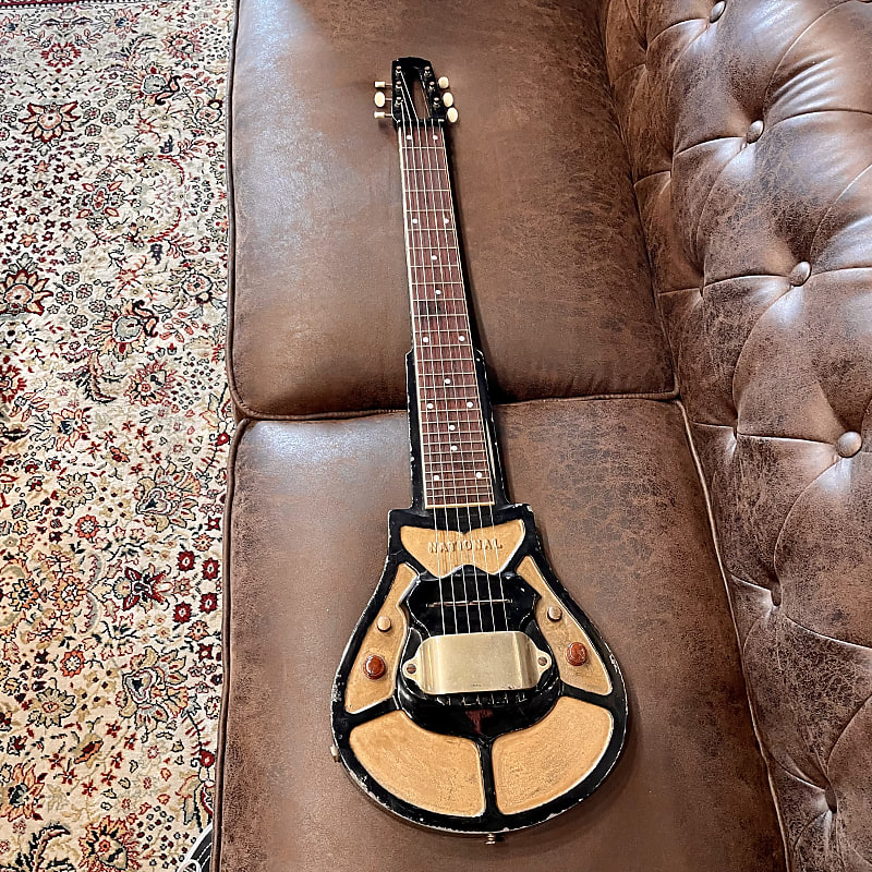 National Hawaiian Electric Lap Steel 1930s - Black / Gold | Reverb