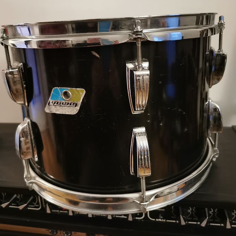 Ludwig Tom 13" 1980 Black cortex | Reverb