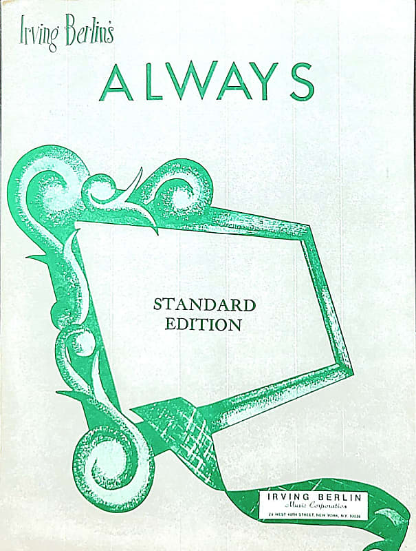 Used/Vintage Sheet Music - Irving Berlin's Always - Standard | Reverb