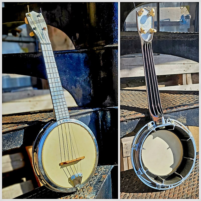 1940's Dixie Banjo Ukulele - Banjolele Clarophone - Chrome | Reverb