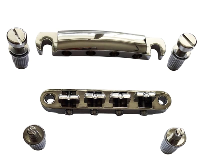 4 String Bass Tune O Matic Bridge with Tailpiece Stopbar Set | Reverb