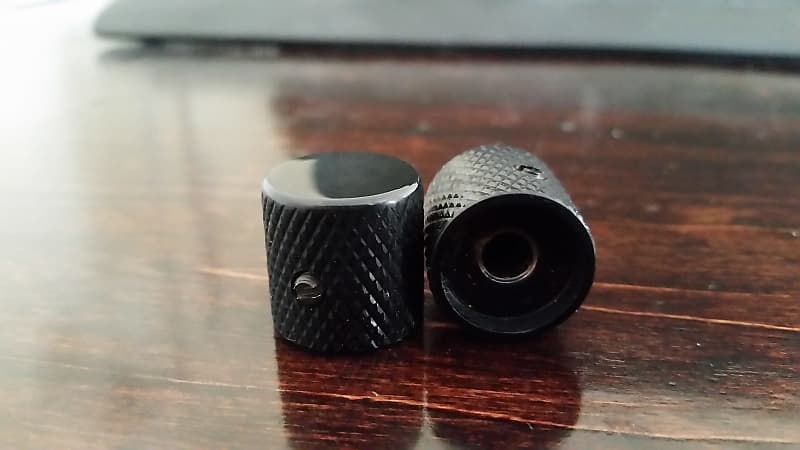 Brass Barrel Knob Set Of 2 (.25" Internal Diameter, Black) | Reverb