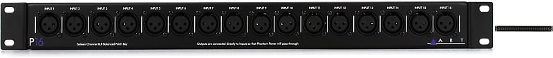 ART P16 16-channel XLR Balanced Patchbay Bundle with Neutrik | Reverb